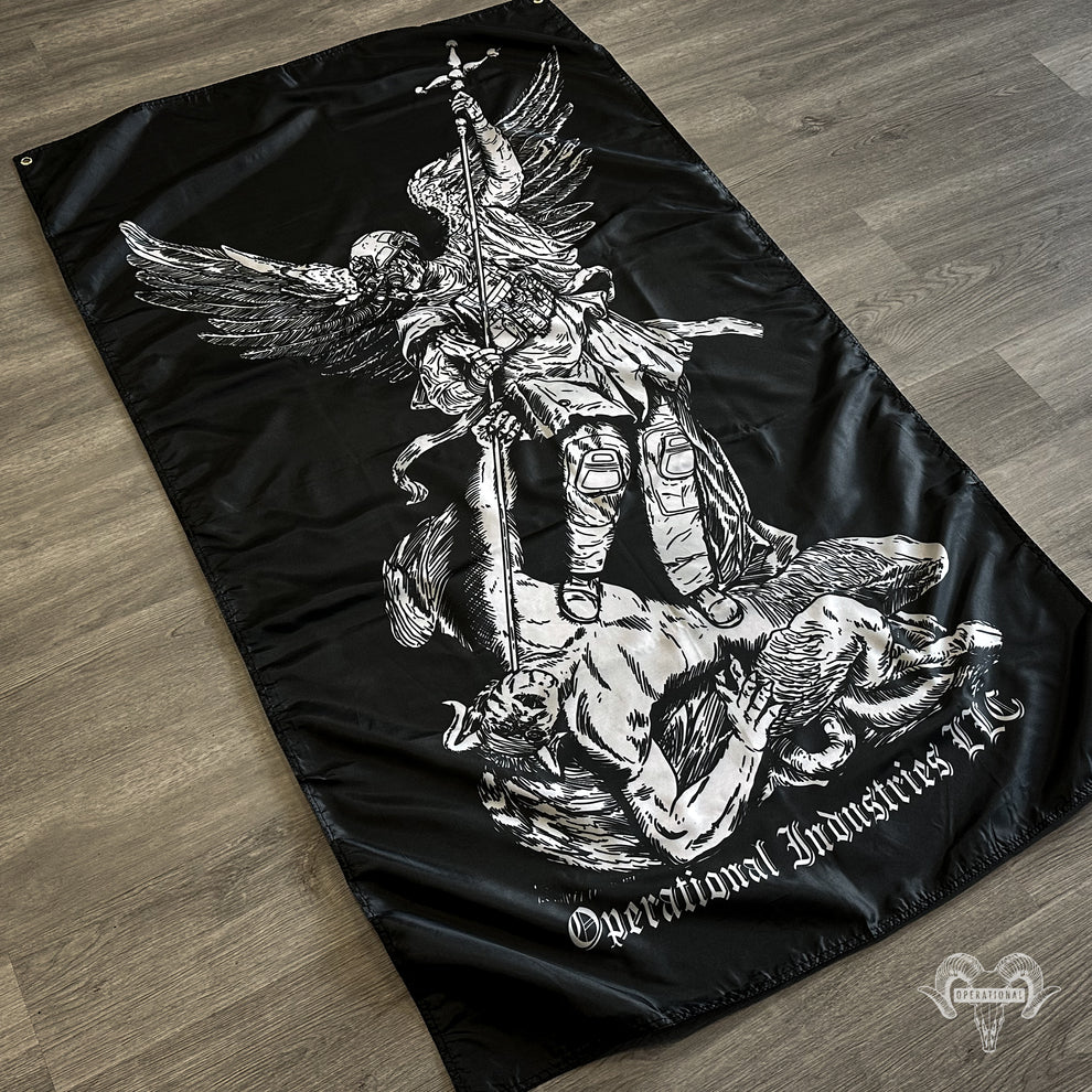 Show No Mercy Wall Flag – Operational Industries LLC